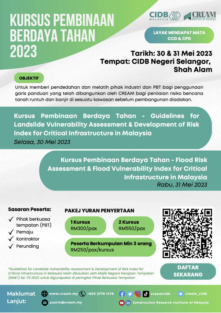 Kursus Pembinaan Berdaya Tahan 2023 - CIDB HQ