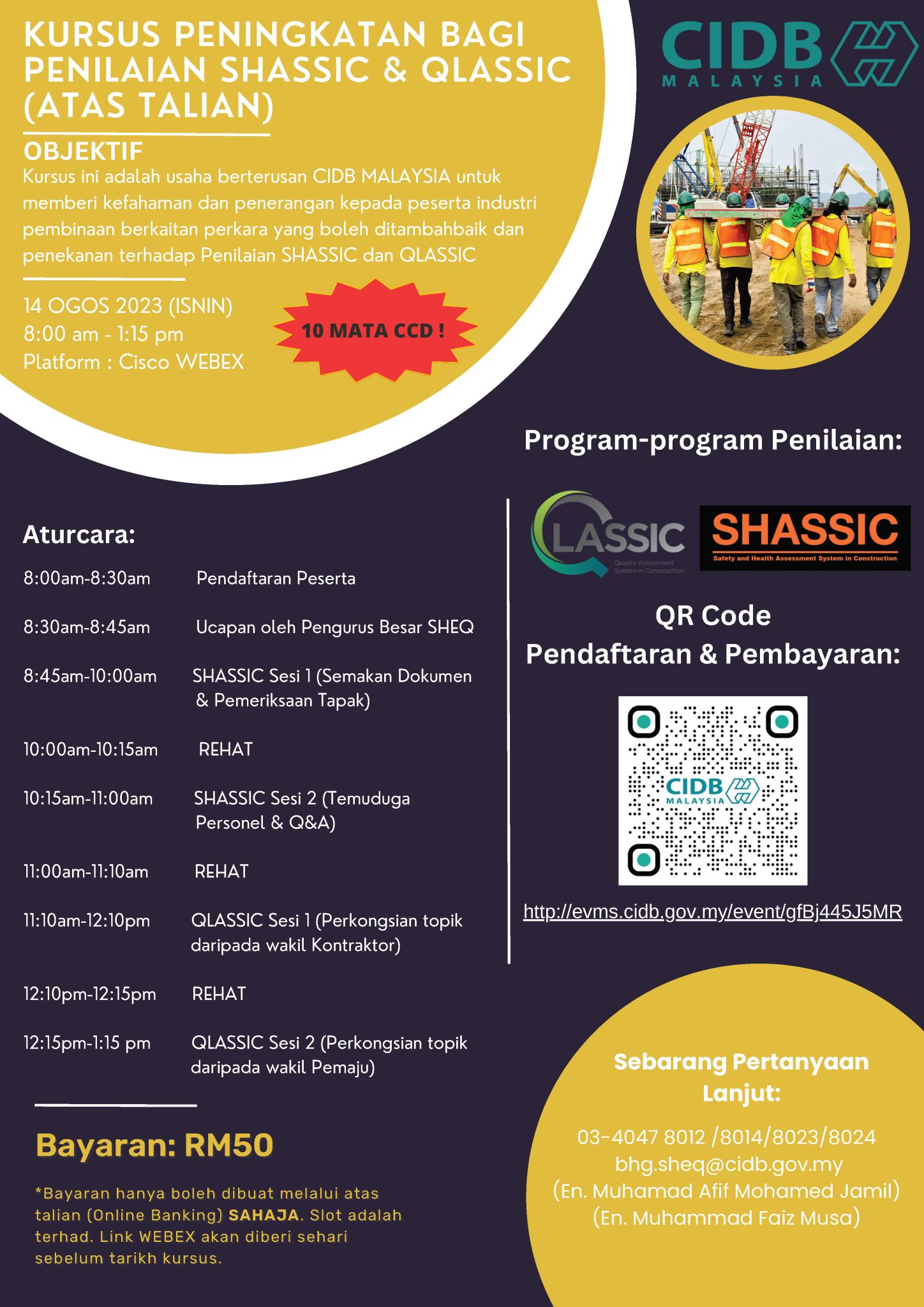 Kursus Peningkatan Skor Bagi Penilaian SHASSIC & QLASSIC 14 Ogos 2023 ...