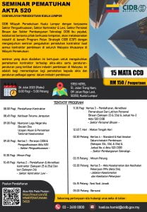 Latihan / Seminar / Acara - CIDB HQ