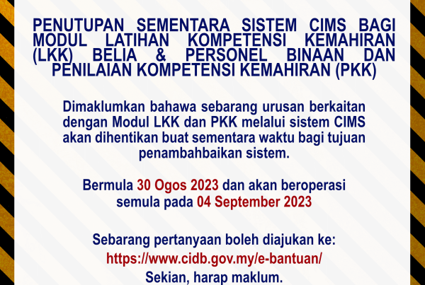 Permohonan Kursus Pengurusan Kontraktor (SKP) oleh Pusat Latihan Bertauliah Kontraktor (PLBK ...