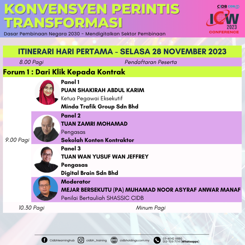 5 Hari Lagi - Daftar ke Konvensyen Perintis Transformasi | CIDB HQ