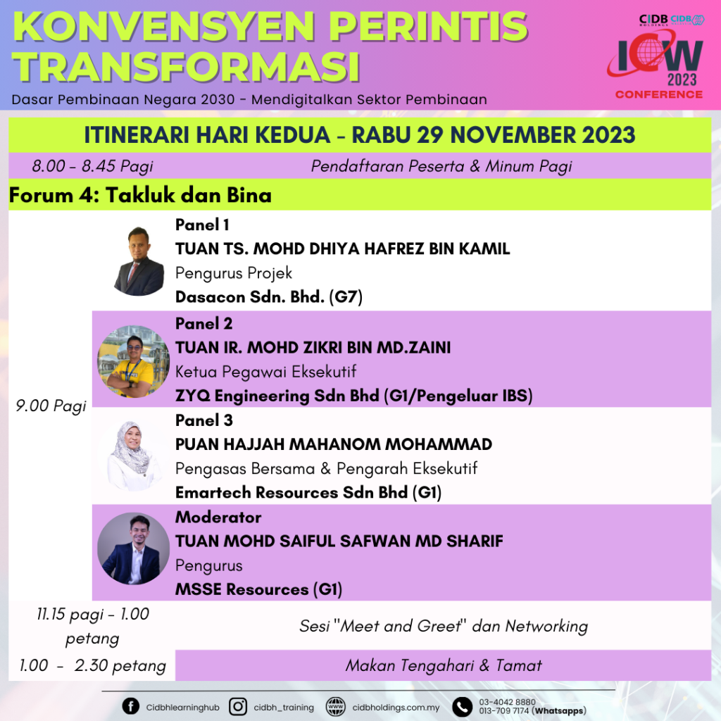 5 Hari Lagi - Daftar ke Konvensyen Perintis Transformasi | CIDB HQ