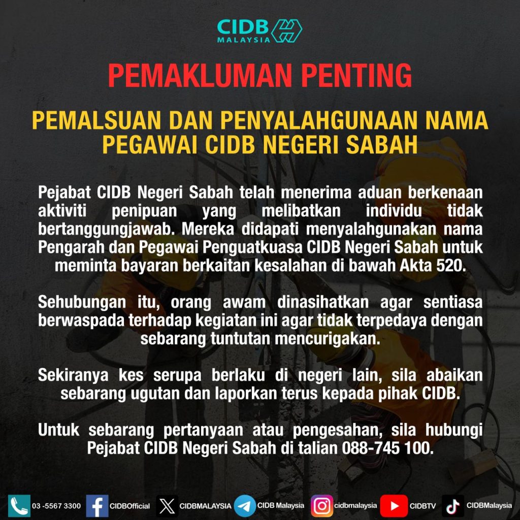 CIDB Announcement | CIDB HQ