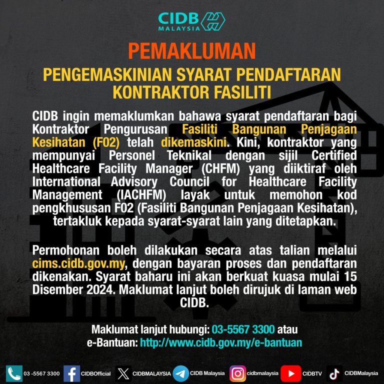 CIDB Announcement | CIDB HQ