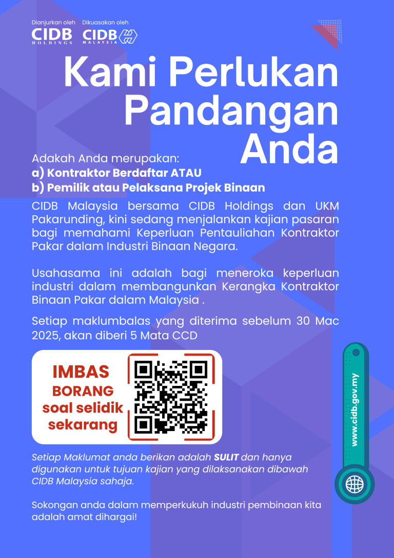 Pengumuman CIDB Archives | CIDB HQ