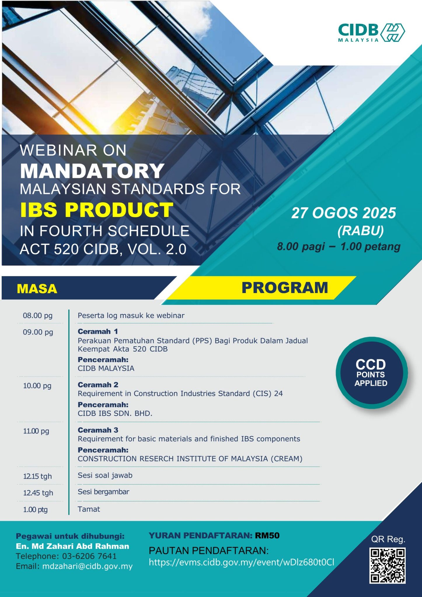 WEBINAR ON MANDATORY MALAYSIAN STANDARDS FOR IBS PRODUCT IN FOURTH SCHEDULE ACT 520 CIDB, VOL. 2 ...