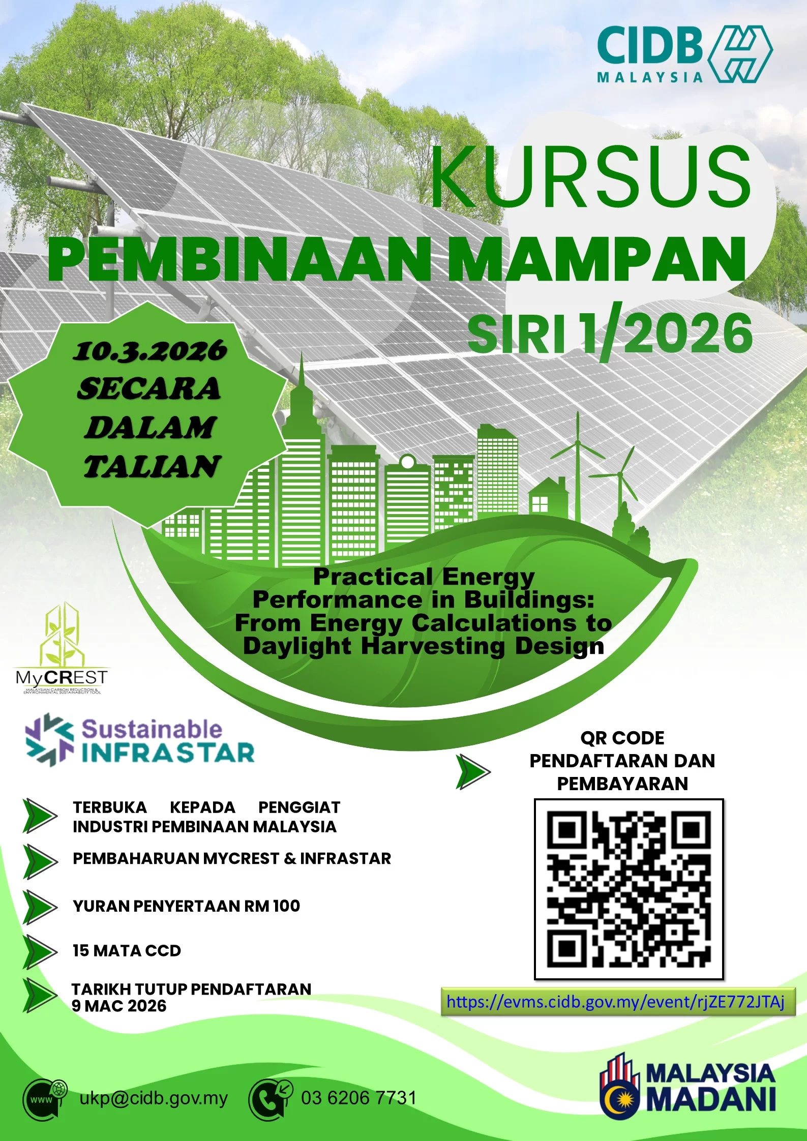 KURSUS PEMBINAAN MAMPAN SIRI 1/2026 | CIDB HQ